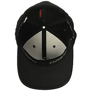 Quiksilver Men's Mountain & Wave Stretch Fit Curve Brim Hat, Black/Black, Small