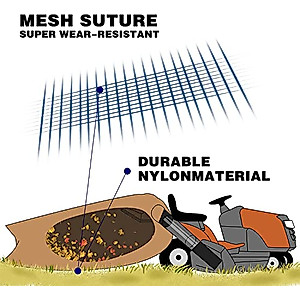 HVIVIANTOR Lawn Tractor Leaf Bag Wear-Resistant Oversized, Suitable for All Lawn Tractor Garden Lawn Pool Leaf Collection Ride-On Lawnmowers 54 Cubic Foot Standard Leaf Bag Khaki