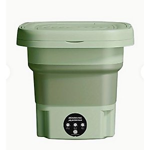 Compact 8 lb Portable Washing Machine for Apartments - Quick Laundry Solution with Timer and Multiple Wash Modes (Green)