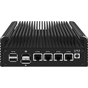 CWWK Mini PC Intel N Series 4-core N100 Fanless Mini Host Soft Route. (Barebone)