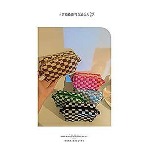 Small Cosmetic Bag Cute Makeup Bag Y2k Accessories Aesthetic Make Up Bag Y2k Purse Cosmetic Bag for Purse (Blue)