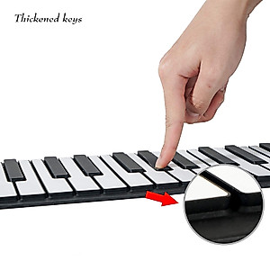 88 Keys Portable Piano With Storage Bag,Keyboard Hand Roll Piano,Roll Up Keyboard Piano, Foldable Piano,Roll Out Piano,Kids Keyboard Piano, Travel Piano …