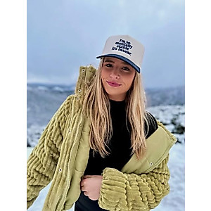 Visibly Toxic I'm So Mentally Stable It's Insane Hat, Funny Hat, Funny Gifts, Party Hat, Sports Baseball Cap, Casual Adjustable Size Tan/Blue