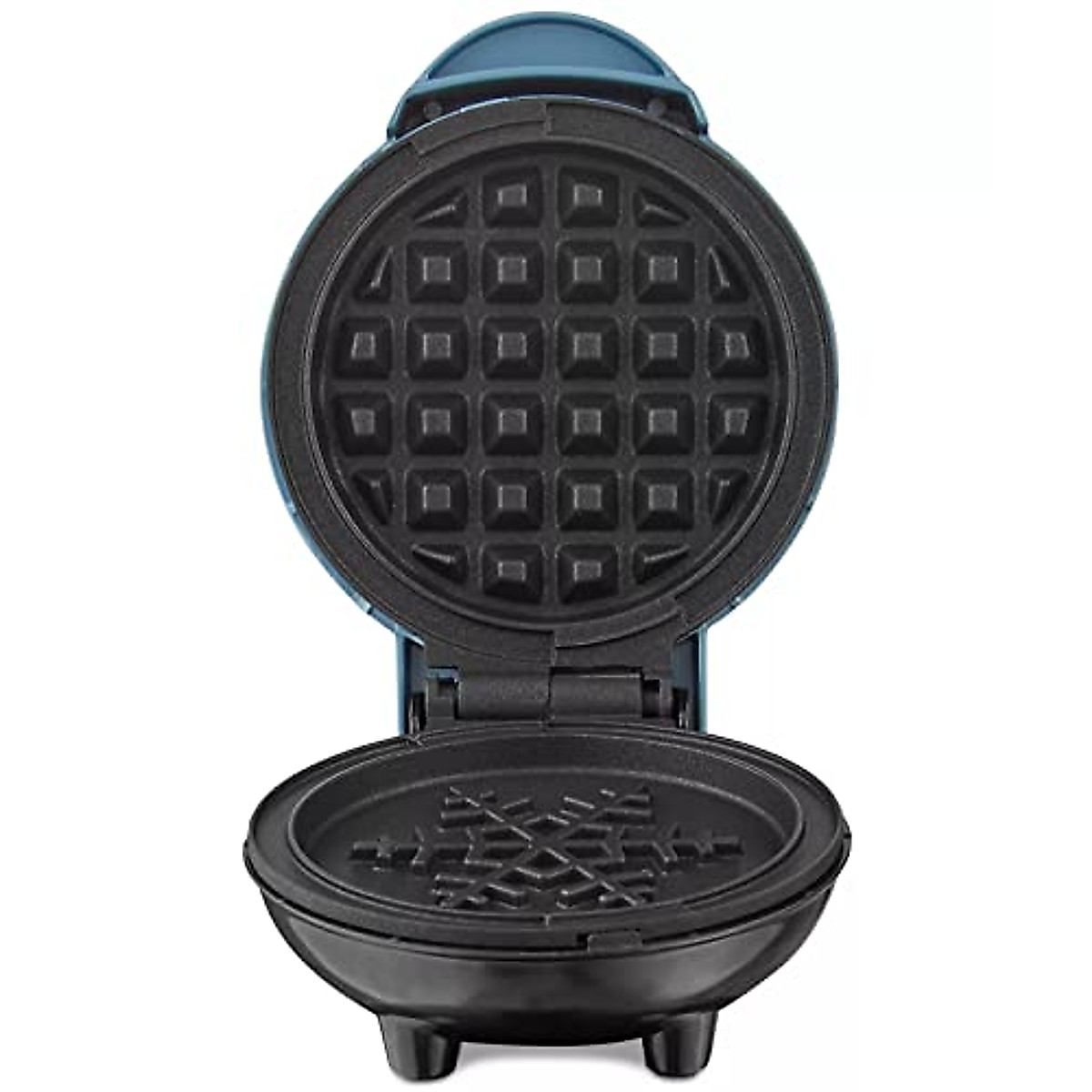 Snowflake Mini Waffle Maker Metallic Blue