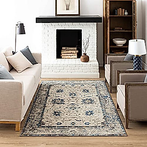Mohawk Home Shea Traditional Floral Ornamental Gray 3' 11" x 6' Area Rug Perfect for Living Room, Dining Room, Office