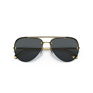 Versace VE2231-100287 Sunglasses GOLD w/DARK GREY 60mm