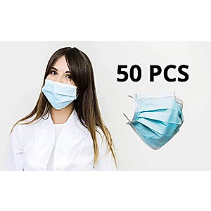 ARTISANS VILLAGE Disposable Non-Woven Thick 3-Layer Safety Face Mask (Pack of 2000) - Breathable and Comfortable Elastic Ear Loop