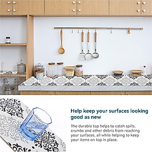 DwellAid 18inx40FT Premium Non Slip Shelf Liner, Non Adhesive Drawer Liner, Waterproof Pantry Liner, Cabinet Lining Shelf Liners for Kitchen Cabinets