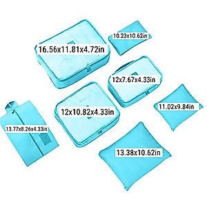 7PCS Storage Bag For Moving,Travel Packaging Bag,Large Moving Bags,Organizer Bags for Travel,Travel,Christmas Decoration,Packaging Supplies,Organizer's Handbag,Reusable And Sustainable Use (C)