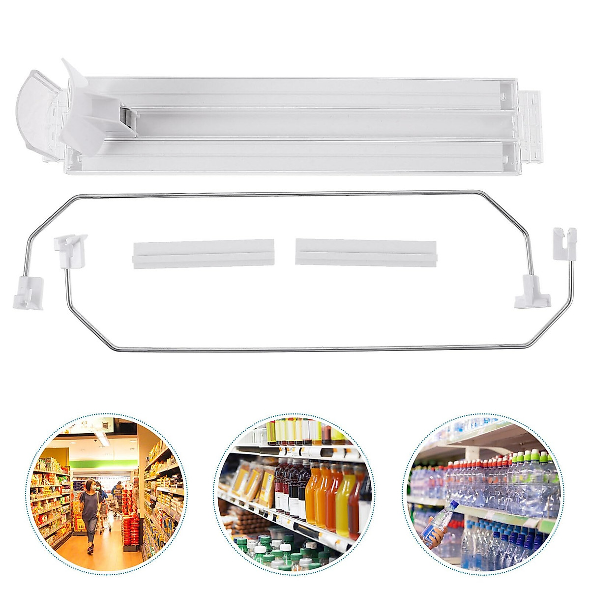 Kichvoe Drinks Soda Can Dispenser for Refrigerator Automatic Pusher Glide Supermarket Pusher Beverage Glide Fridge Bottle Can Holder for Bottled Water Beer Putter