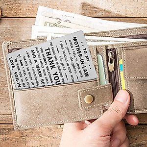 Yobent Mother In Law Gift from Son In Law, Wallet Card for Mother-In-Law from Groom, Mother of The Bride Gifts, Unique Mom in Law Wedding Day Christmas Gifts, Mother's Day Present