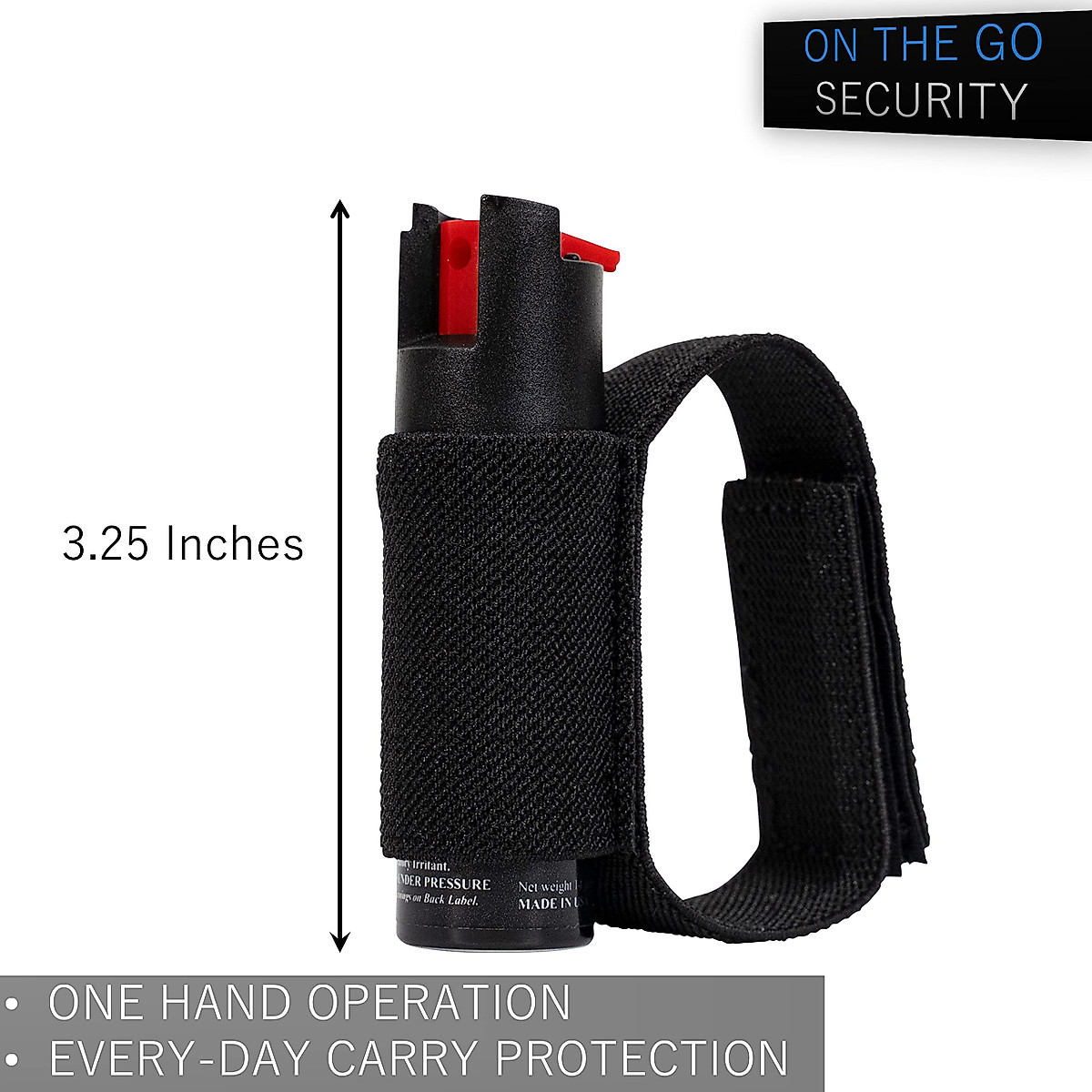 POLICE MAGNUM Pepper Spray Self Defense- Running Safety Gear- Made in The USA (2 Pack 1/2oz Joggers) (Black 2 Pack)