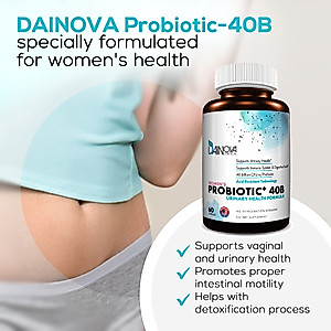 Probiotics for Women Vaginal Health, Urinary Tract Health, Yeast Infection & UTI I 40 Billion CFU Active Prebiotics and Probiotics for Women I Shelf-Stable I Acid-Resistant I 60 Capsules