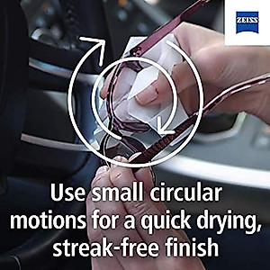 Zeiss Pre-Moistened Lens Cleaning Wipes - Cleans Bacteria, Germs and Without Streaks for Eyeglasses and Sunglasses - (50 Count)