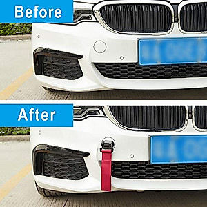 TOMALL Universal Car Decorative Trailer Tow Strap Red Car Tow Belt for Car Bumper (ONLY Decoration)