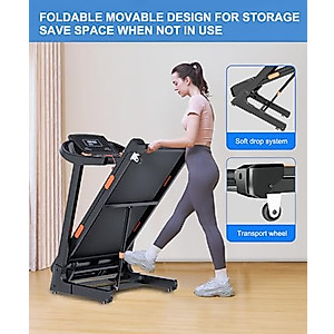 Treadmills for Home, Foldable Treadmill with Incline Automatic 15%, 3.5HP Portable Folding Jogging Running Machine for Home Office Gym, 265Lbs Capacity, Wide Running Belt, APP and Bluetooth