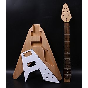 music-life 1set guitar Kit 22 Guitar Neck Guitar Body Mahogany Rosewood fine shape
