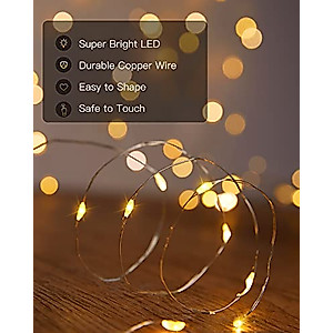 Solar String Lights Outdoor Waterproof, 4 Packs Each 66 Ft 200 LED Solar Fairy Lights with 8 Modes, Twinkle Solar Powered Outdoor Lights for Patio Yard Trees Wedding Christmas, Warm White