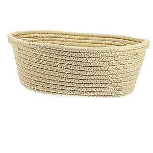 Zerodeko 2pcs Rope Storage Basket Desk Top Decor Storage Basket Woven Storage Baskets Easter Baskets Dog Basket Cotton Rope Woven Basket Desktop Storage Basket Home Supplies Khaki