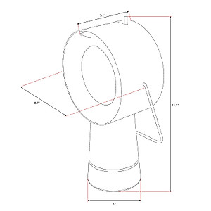 airhood Base Boost | Elevate the Height of Your Portable Kitchen Exhaust Fan | Ideal for Indoor Cooking Updraft (Space Black)