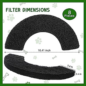 QUEARN 8 Pack Carbon Filters Compatible with Litter-Robot 4, Cat Litter Box Filters Replacement to Absorb Odors Control Damp from Pets and Keep Home Fresh