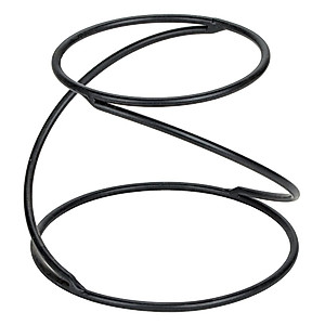 American Metalcraft LWUS779 Wrought Iron Single-Shelf Contempo Swirl Pizza Stand, 7-Inch, Black