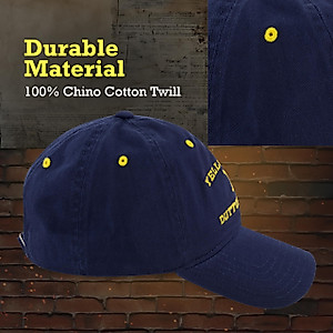 Yellowstone Dad Hat, Dutton Ranch Cotton Adjustable Baseball Cap with Curved Brim, Navy, One Size