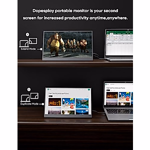 Portable Monitor 14.1'' FHD 1080P Laptop Monitor USB-C HDMI Travel Monitor for Laptop, Ultra-Slim IPS HDR Display w/Speakers, External Small Monitor for PC Phone Mac Xbox PS5/4 Switch