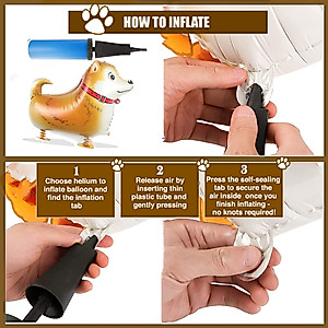 6 Pcs Walking Animal Balloons - Foil Dog Balloon for Kids, Puppy Dogs Balloons Air Walkers, Animal Theme Birthday Party Decorations…