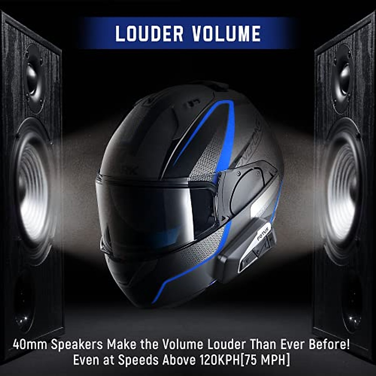 MECHAZER Motorcycle Bluetooth 5.0 Headset with Music Playing, Helmet Bluetooth Intercom with Noise Cancellation/FM Radio, 3-Ways Communication Within 1400m for Snowmobile 2Sets