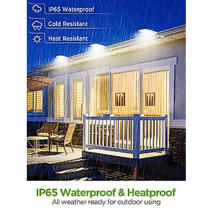 InnoGear Solar Outdoor Lights, 80 LEDs Solar Motion Sensor Lights with 4 Working Modes Solar Wall Lights IP65 Waterproof 450 Lumens Solar Gutter Lights for Front Door, Yard, Garage, Pack of 2