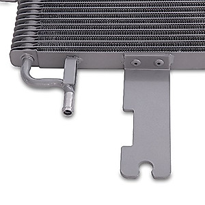 Mishimoto MMTC-F2D-03SL Transmission Cooler Compatible With Ford 6.0 Powerstroke 2003-2007 Silver