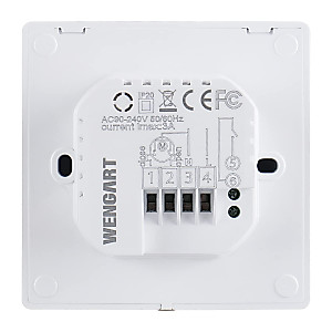 Wengart Boiler Thermostats for Home WG609,Heat Only AC90-240V Max3A Touch Screen LCD Display Programmable for Radiant Floor Heating Link Gas Boiler Black