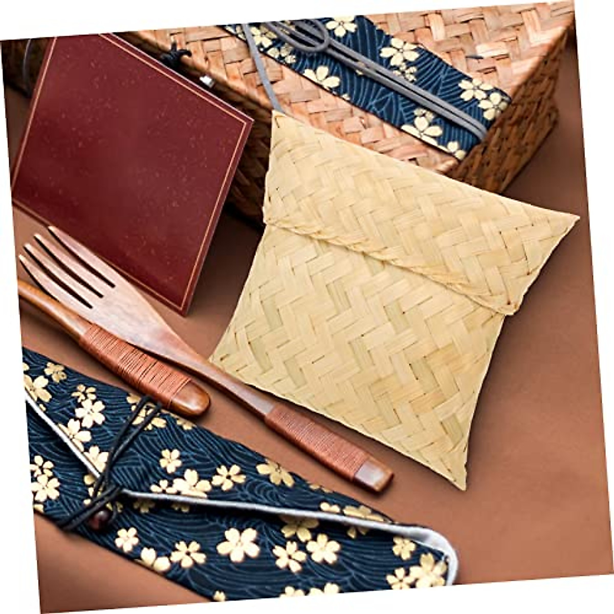 Cabilock Table Top Decor Bamboo Sticky Rice Basket s Wedding Decor 2pcs Bamboo Pillow Gift Box Decoration Bamboo Storage Tray Decor s Bamboo Food Basket Tablescape Decor