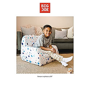 Big Joe Mid Mod Lightweight Molded Structured Chair, Dolce Terrazzo Lenox, Durable Woven Polyester, 2 feet