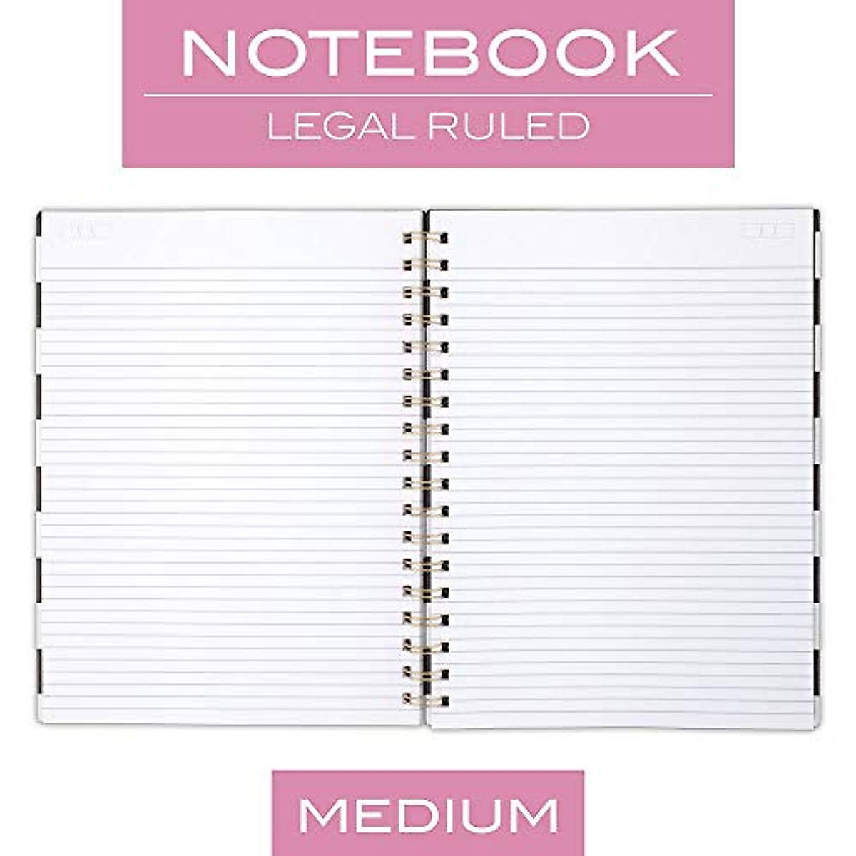 Cambridge Business Notebook, Hardcover, 80 Sheets, 9-1/2 x 7 Inches, Fashion, Black/White Stripe (59012)