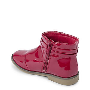 Gymboree,and Toddler Faux Leather Booties Ankle Boot,Red,Youth 2