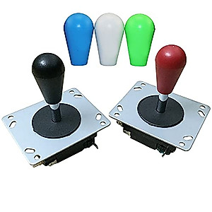 SZJLMKJ Arcade HAPP Style 4-8 way Competition Joystick For JAMMA MAME Multicade Game Machine - Red Ball Top