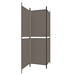GOLINPEILO 3-Panel Room Divider, Folding Partition Privacy Screens, Freestanding Fabric Room Panel, Portable Folding Room Divider Wall for Office, Room,Restaurant, Anthracite 59.1"x70.9", -4491