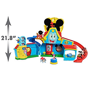 Disney Junior Mickey Mouse Funny the Funhouse 13 Piece Lights and Sounds Playset, Includes 3 Figures