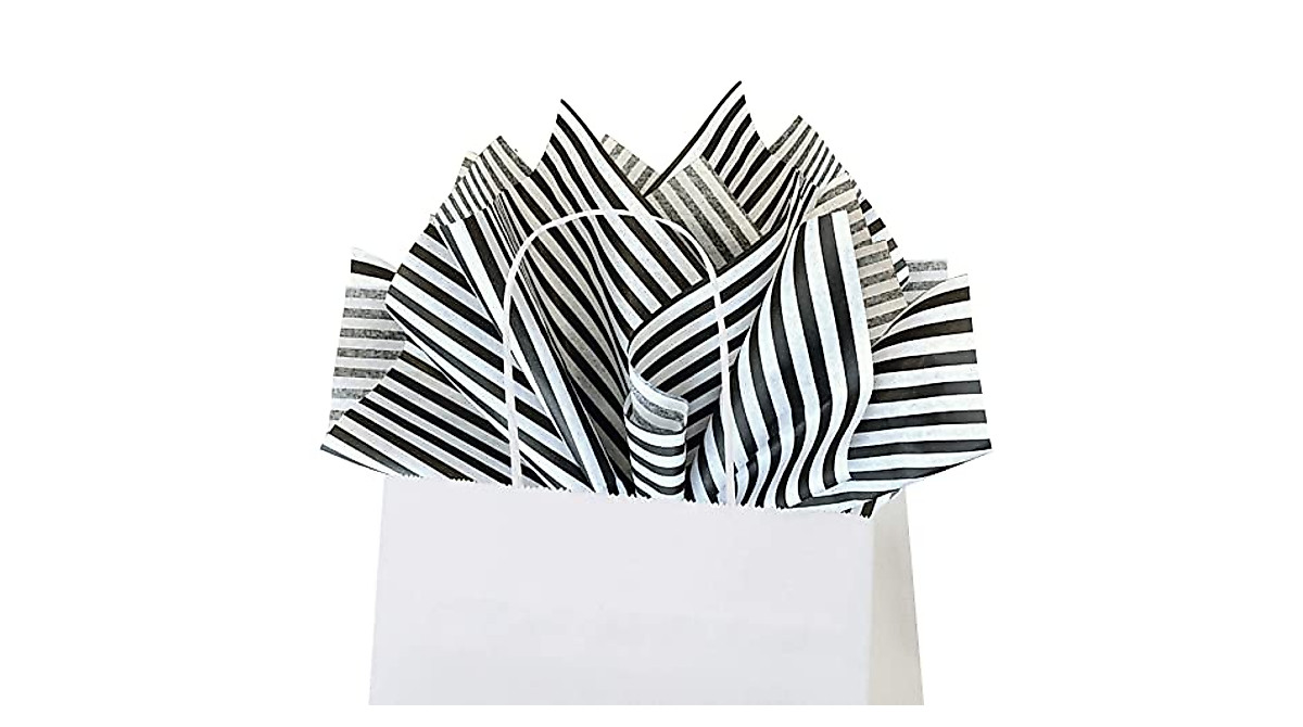 Flexicore Black Pin Stripe Tissue Paper - 50 Sheets