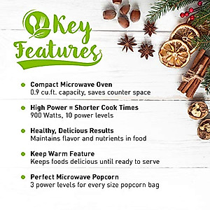 Panasonic NN-SB458S Compact Microwave, 0.9 cft, Stainless Steel