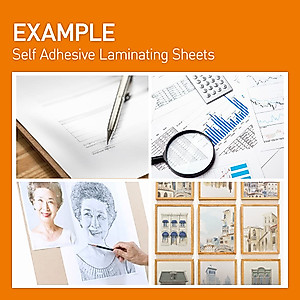 [VIOLETTO] (20 Sheets) Self Adhesive Laminating Sheets, Self-Seal, No Machine Needed, self Sealing, 8.5 x 11 Inch