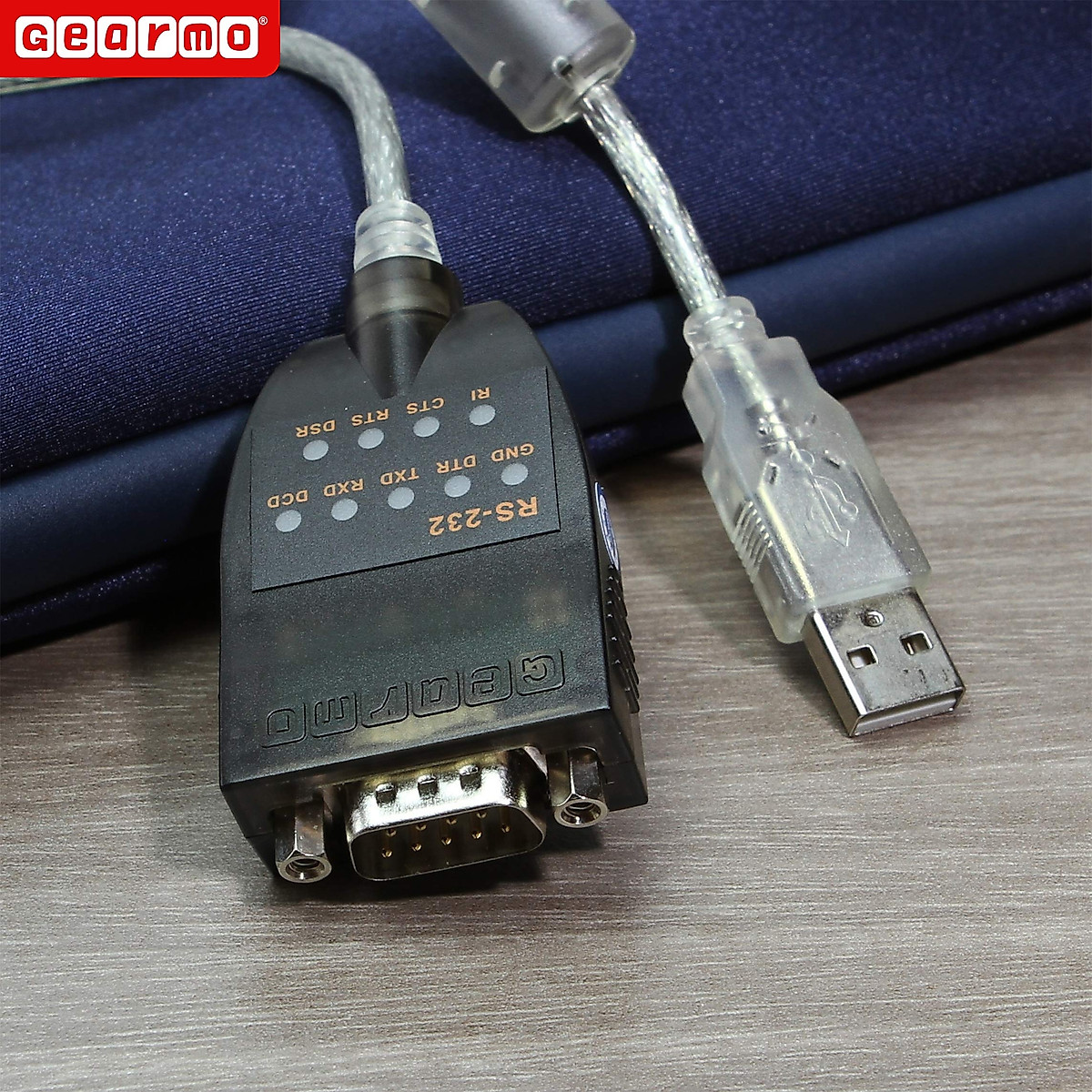 USB to RS-232 Serial Adapter w/LED Indicators Windows 11 Support