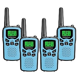 Walkie Talkies, Kalisnhon Walkie Talkies for Adults with Flashlight, walkie Talkie Long Range FRS 22 Channels VOX LCD Display Two Way radios for Cycling Camping Hiking(4 Colors Pack)