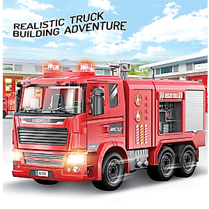 Take-Apart Fire Truck - 99 Pcs STEM Toys Build Your Own Fire Engine-DIY Building Assembly Kit w/Realistic Lights and Sounds - Educational Gift Idea for Kids Ages 5 6 7 8 9 Years Old