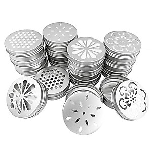 2 Ounce Aluminum Tin Cans, 24Pcs Empty Storage Containers with Hollow Lids,60ml Metal Tin Cans Screw Lid Round Jars Sample for Aromatherapy Air Freshener Candles Salve Spices Candies
