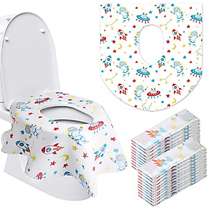 20 Pcs Disposable Toilet Seat Covers Waterproof Extra Large Seat Covers for Kids, Individually Wrapped Portable Toilet Seat Cover for Travel, Toddlers Potty Training in Public Restrooms