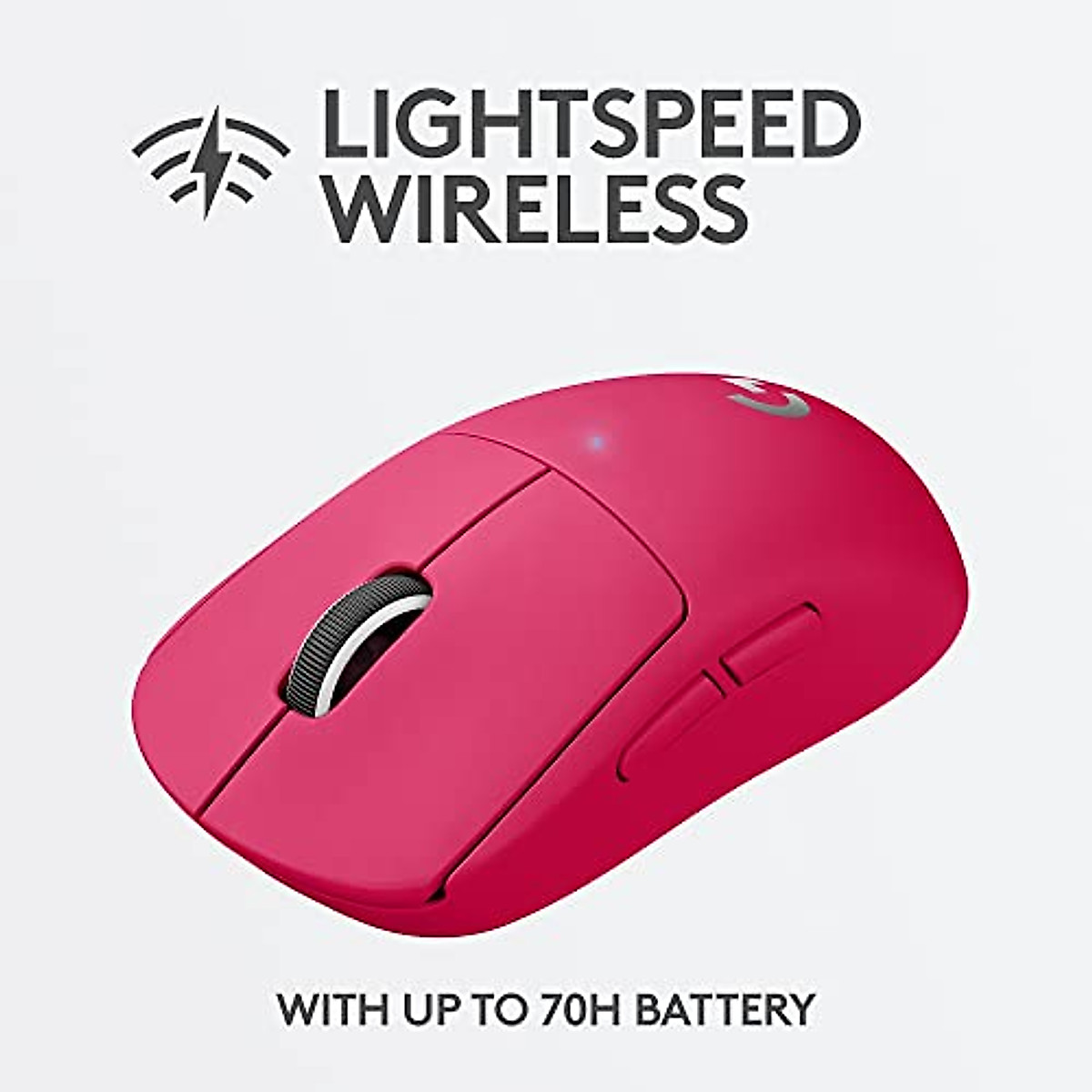 Logitech G PRO X SUPERLIGHT Wireless Gaming Mouse, Ultra-Lightweight, HERO 25K Sensor, 25,600 DPI, 5 Programmable Buttons, Long Battery Life, Compatible with PC / Mac - Magenta