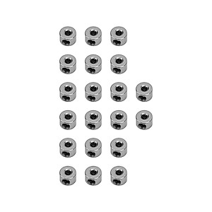 Dilwe Shaft Collar, Landing Gear Stopper Set Wheel Collar Ring, Stainless Steel 2.1mm Landing Gear Stopper Set Wheel Collar RC Airplane Accessory